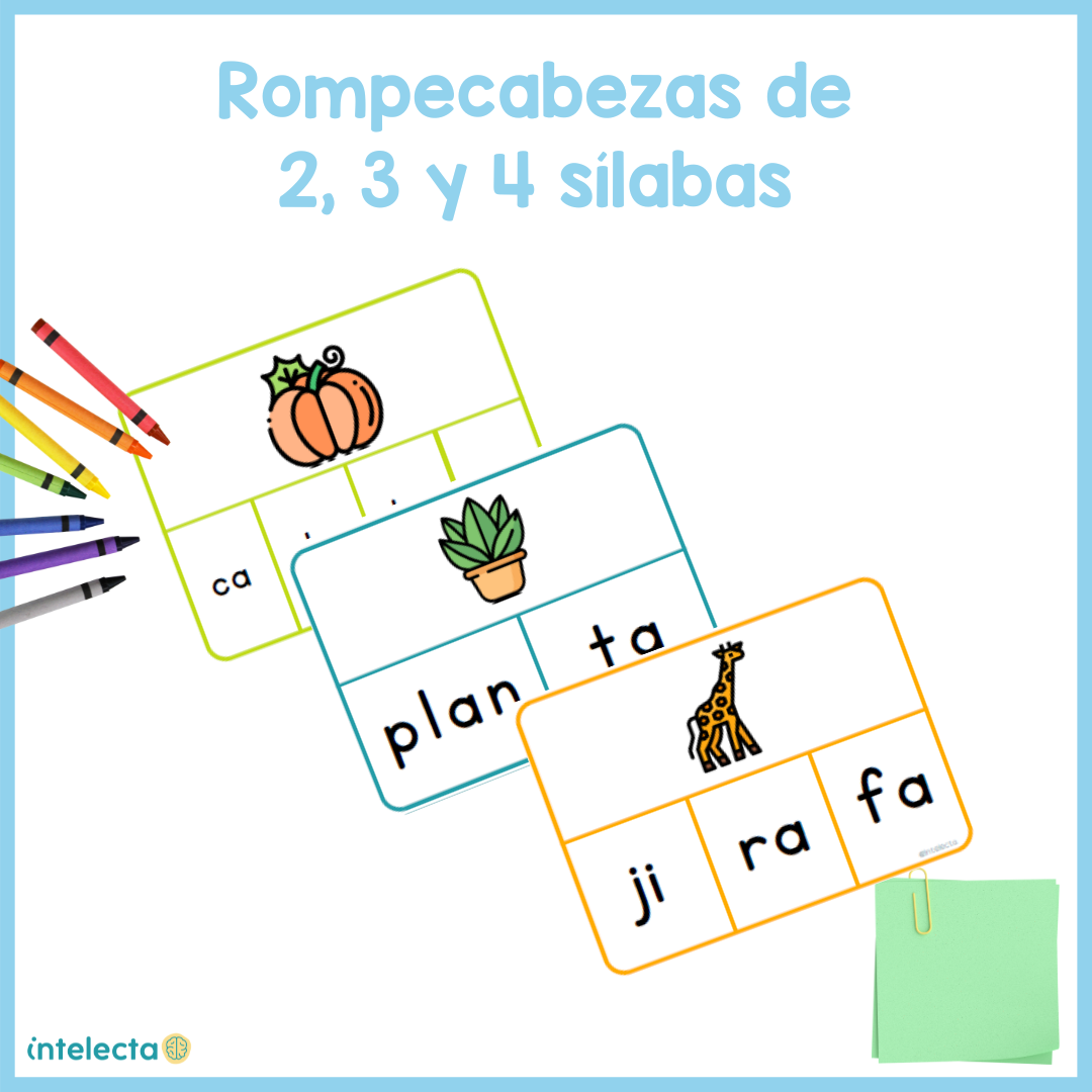 Rompecabezas de 2,3,4 sílabas – Intelecta