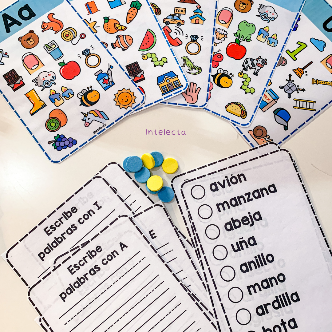 Código alfabético abecedario completo (letra cursiva) – Intelecta