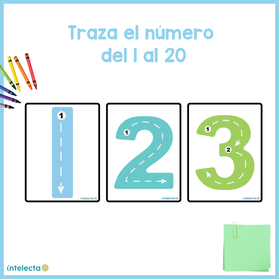 Traza el número (1-20) – Intelecta