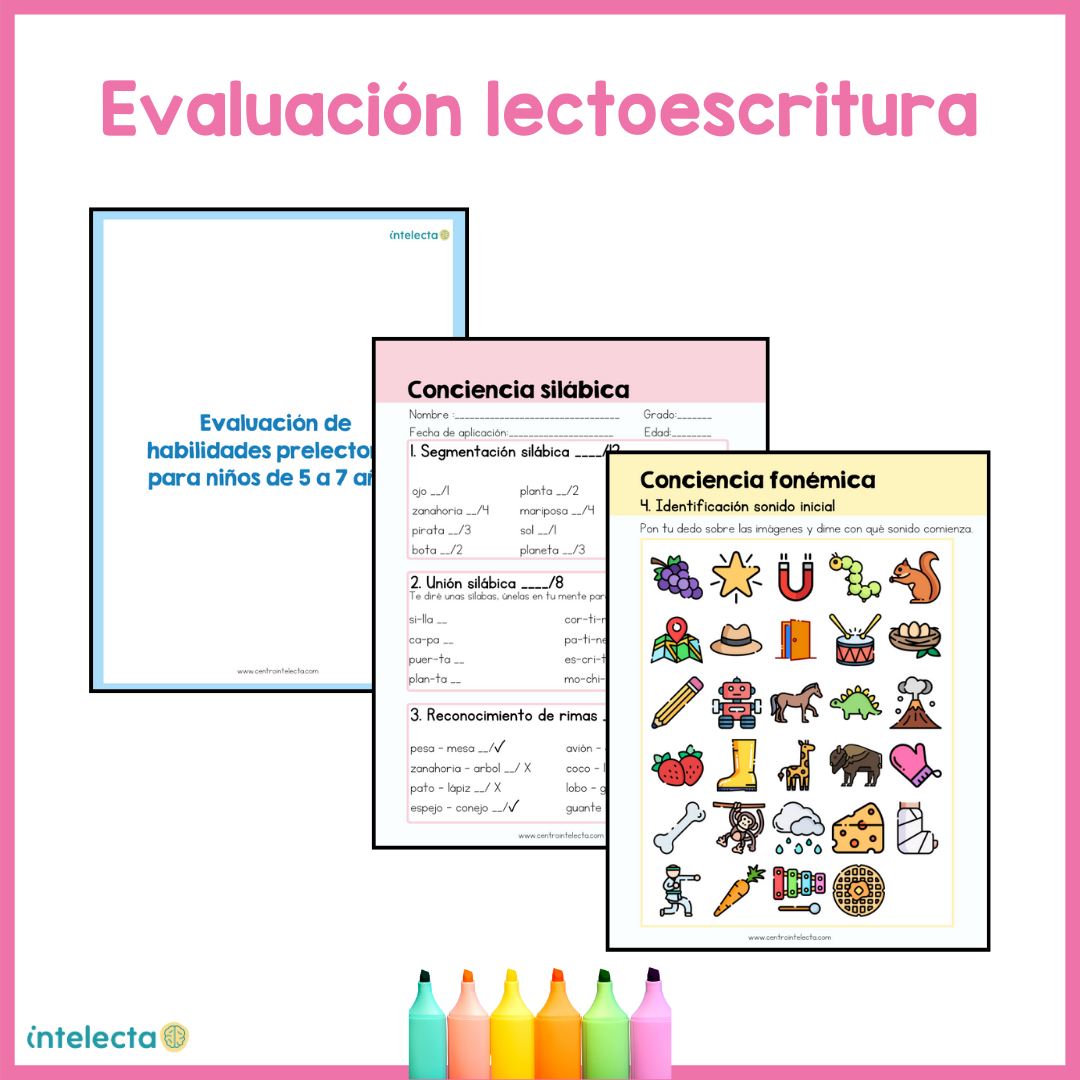 Evaluación lectoescritura – Intelecta